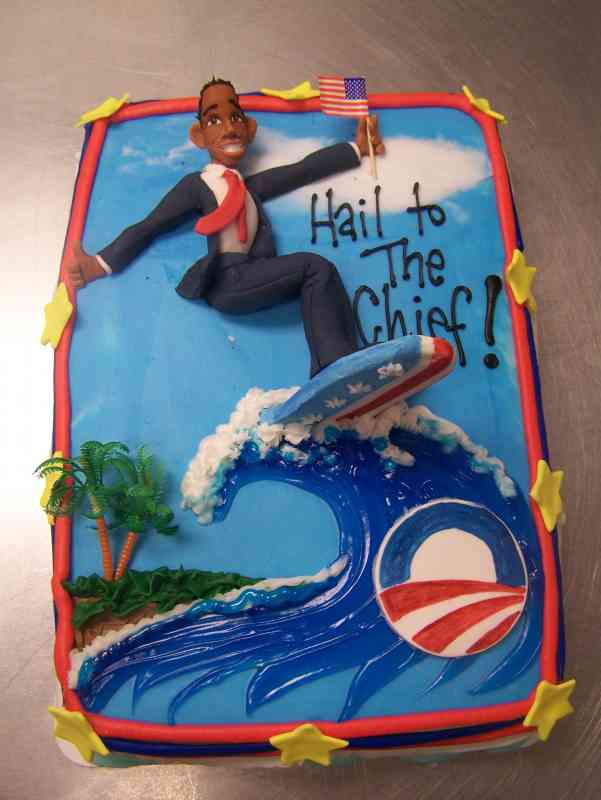 Surfing Obama cake - le' Bakery Sensual