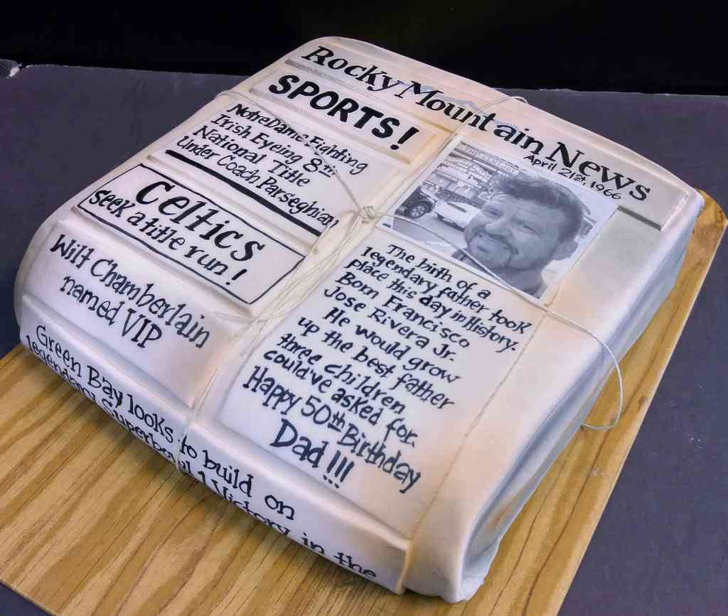 Carved Newspaper cake - le' Bakery Sensual