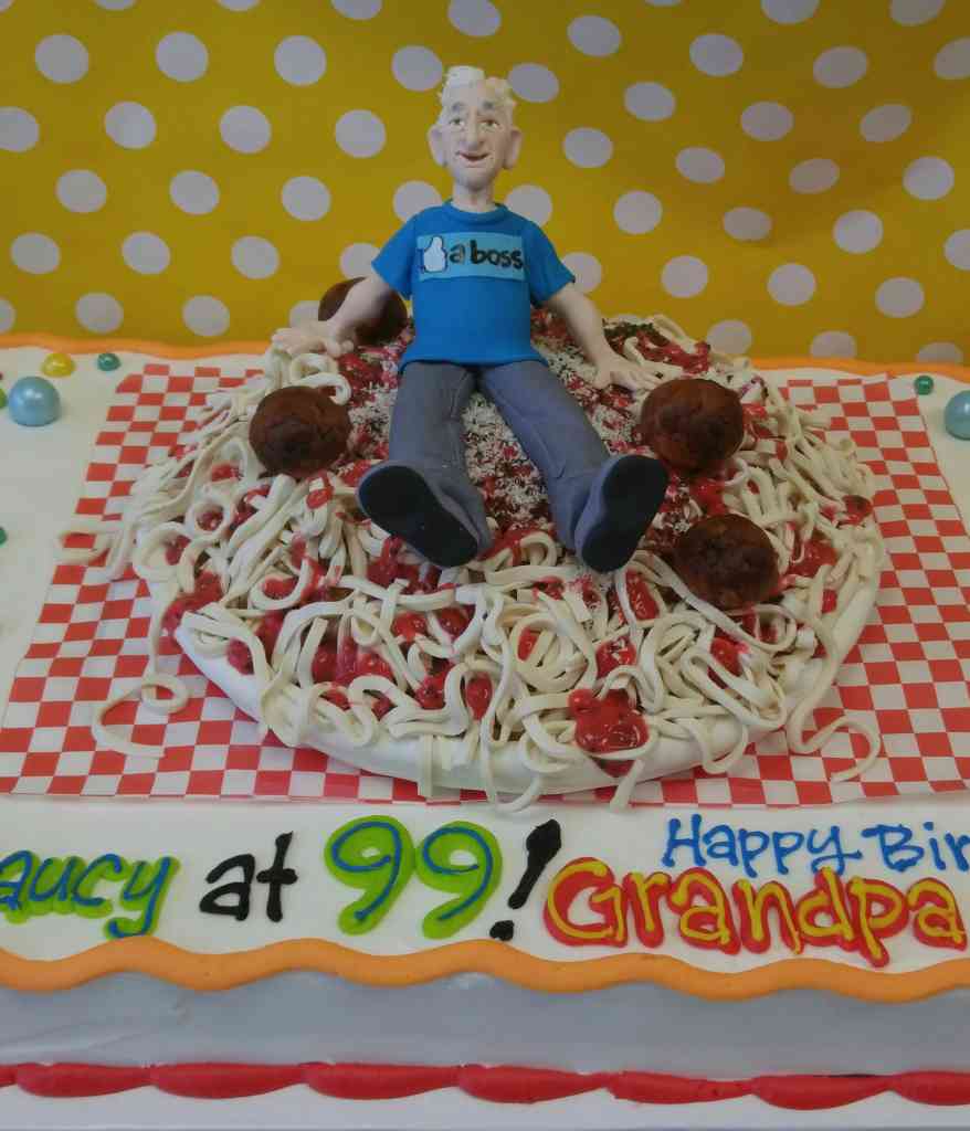 Spaghetti 99th Birthday cake - le' Bakery Sensual